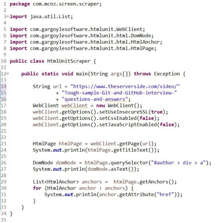 How to write a screen scraper application with HtmlUnit - Coffee Talk ...